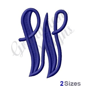 Vine Monogram Letter W - Machine Embroidery Design - Etsy
