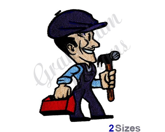 Repair Man Machine Embroidery Design | Etsy