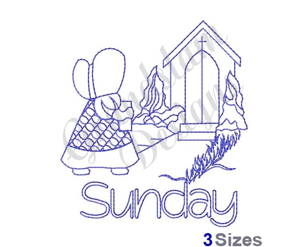 Sunday Church - Machine Embroidery Design - Etsy