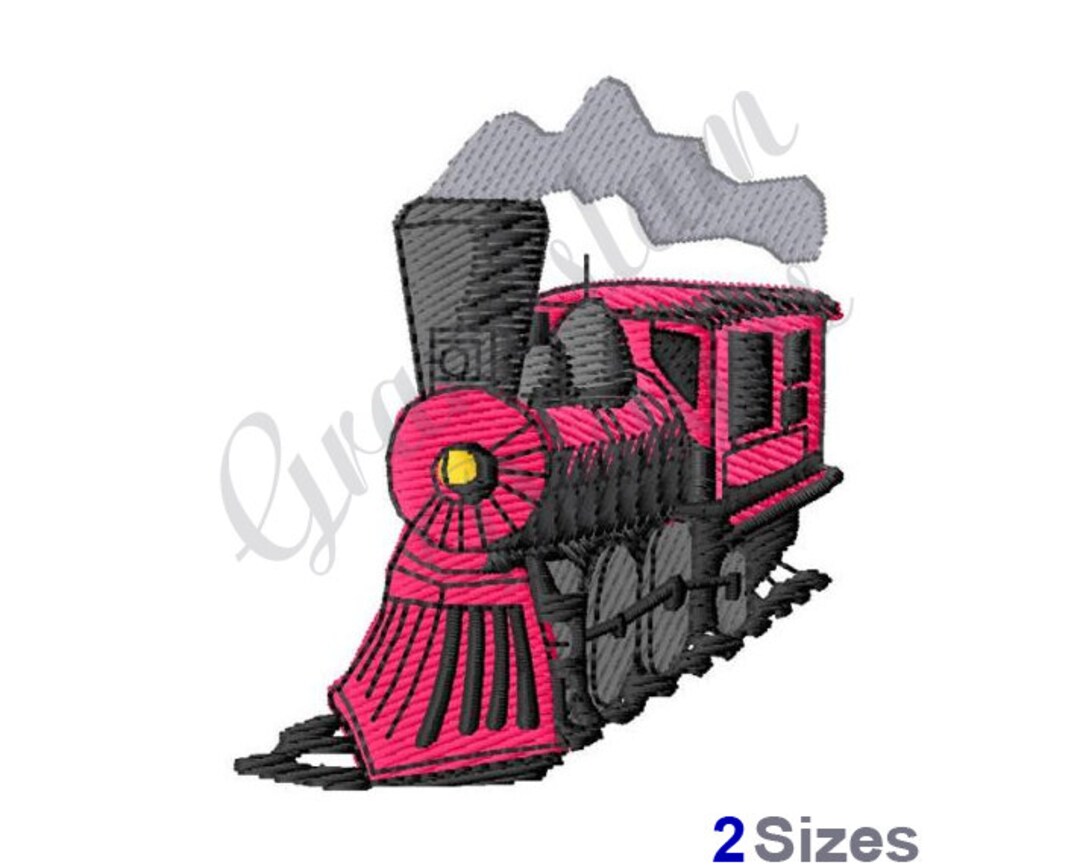 Train - Machine Embroidery Design - Etsy