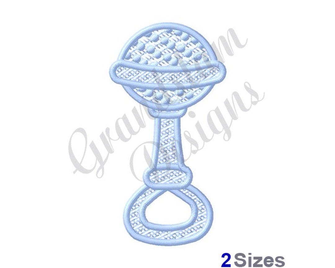 FSL Baby Rattle - Machine Embroidery Design - Etsy