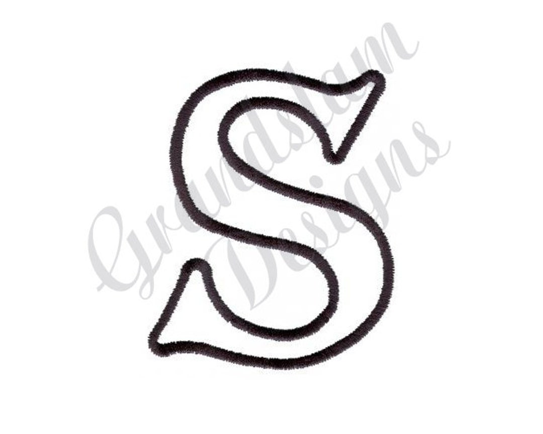 Applique Letter S - Machine Embroidery Design - Etsy