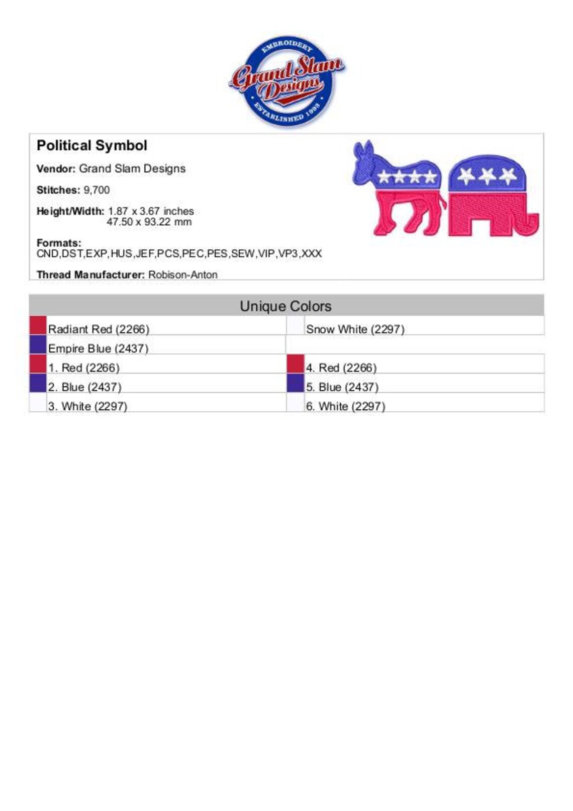 Political Symbol Machine Embroidery Design Embroidery | Etsy
