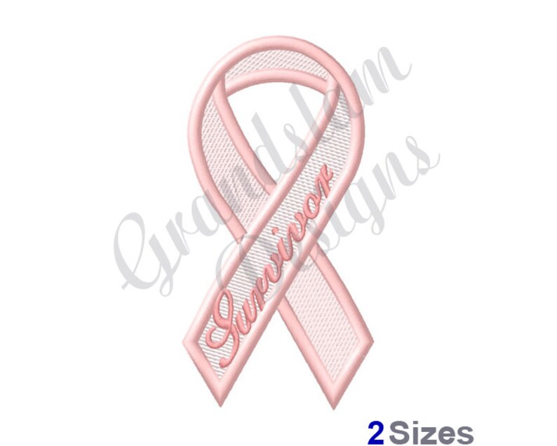 Breast Cancer Survivor Ribbon Machine Embroidery Design - Etsy