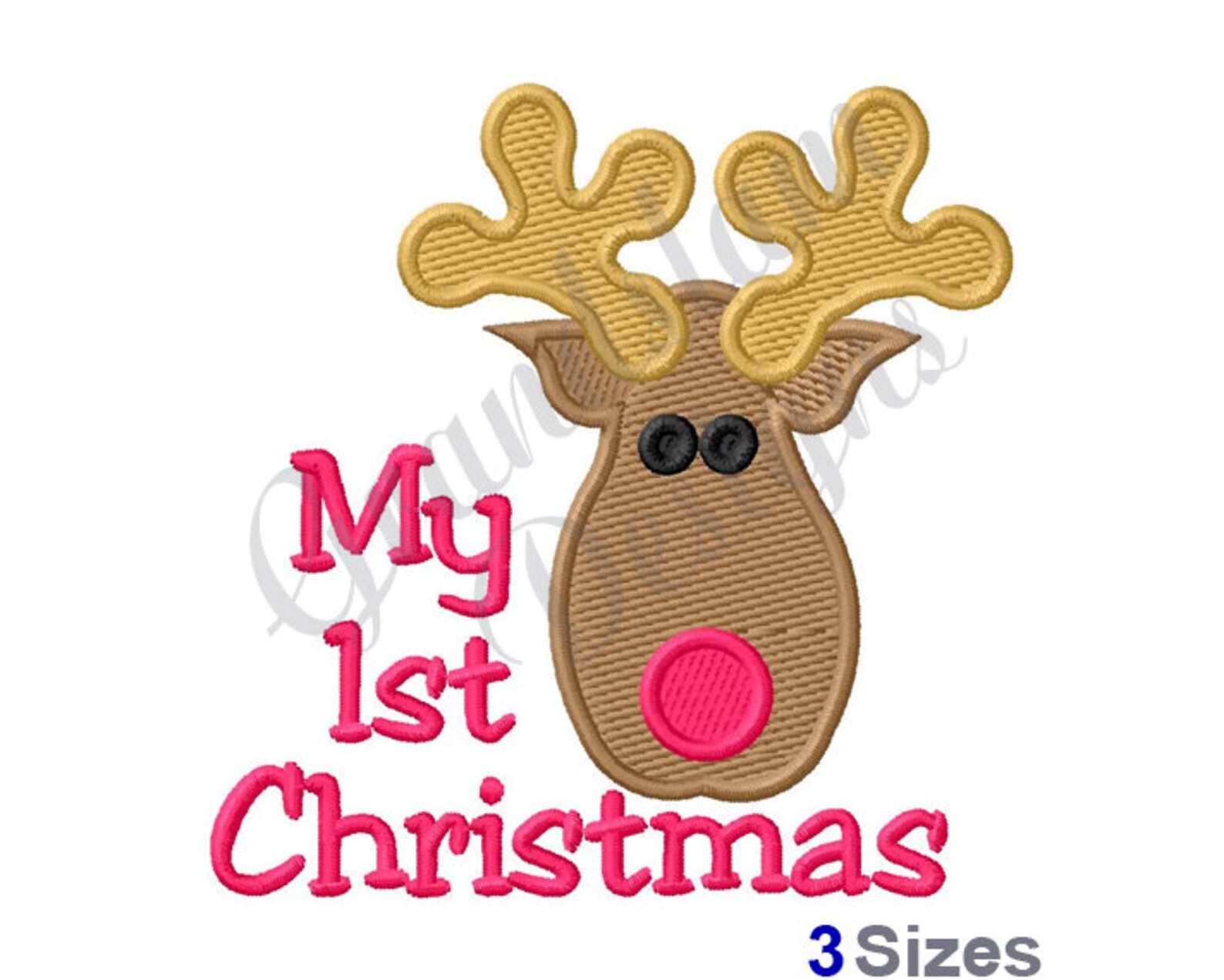 My First Christmas Machine Embroidery Design - Etsy