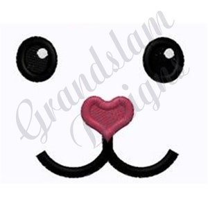 Doll Face Heart Nose - Machine Embroidery Design, Embroidery Designs ...