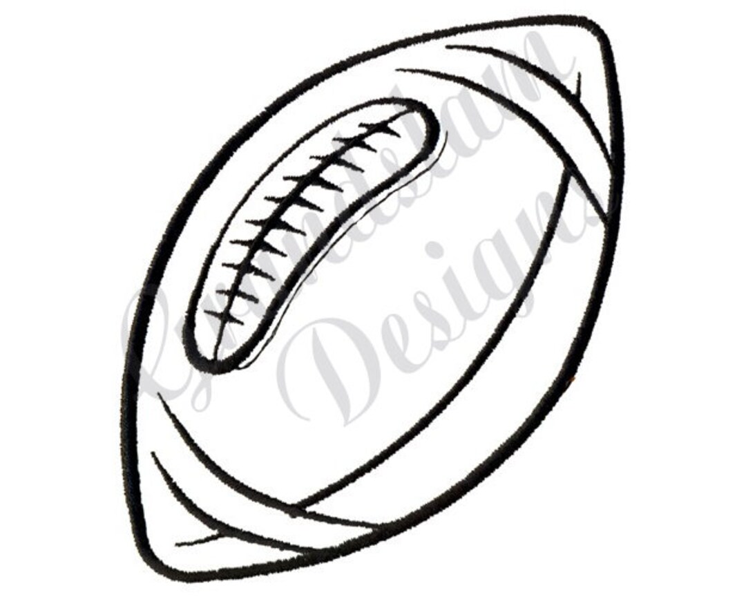 Football Outline - Machine Embroidery Design 2 Sizes - Etsy