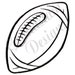 Football Outline - Machine Embroidery Design 2 Sizes - Etsy
