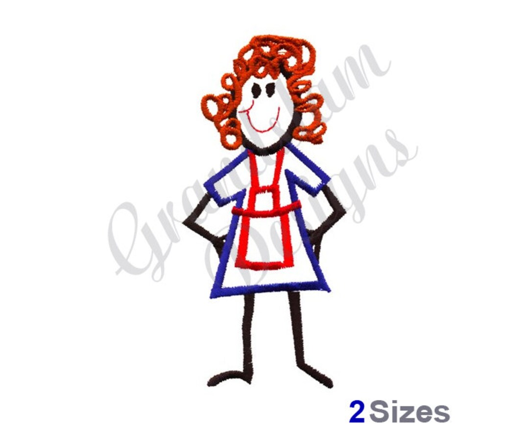 Stick Mom Outline Machine Embroidery Design, Embroidery Designs ...