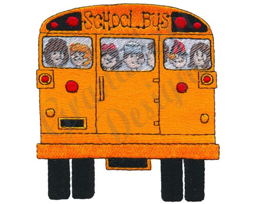 School Bus - Machine Embroidery Design - Etsy