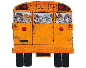 School Bus Embroidery Embroidery Designs 7 Size Design Instant Download ...