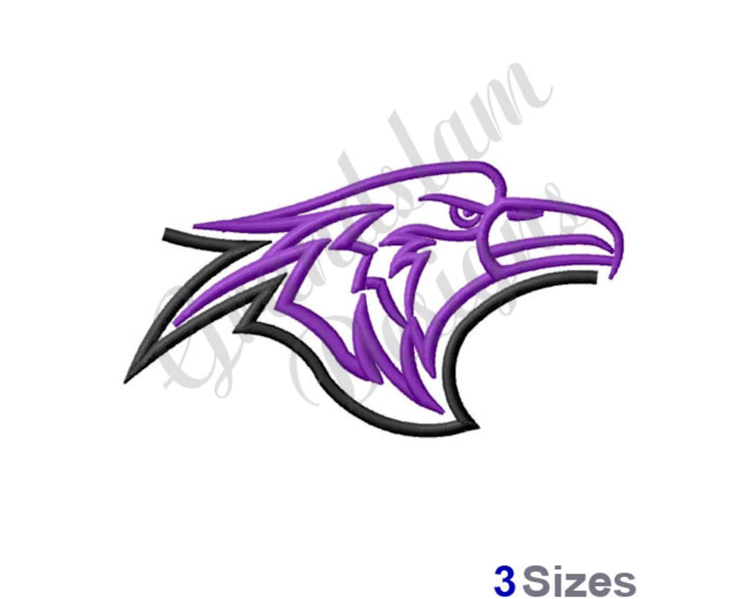 Hawk Head Outline Machine Embroidery Design, Embroidery Designs ...