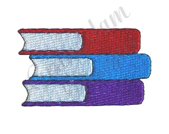 Stack of Books Machine Embroidery Design, Embroidery Designs, Machine ...