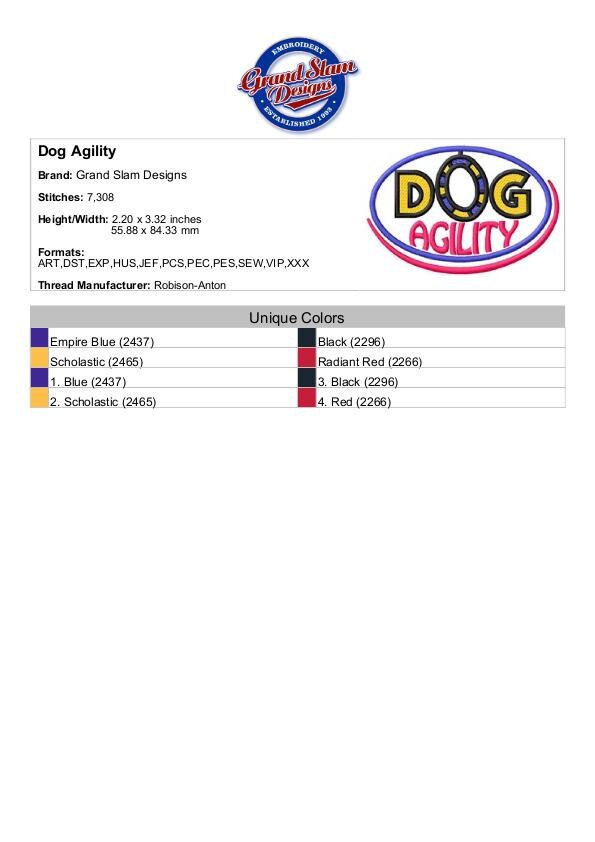 Dog Agility - Machine Embroidery Design - Etsy