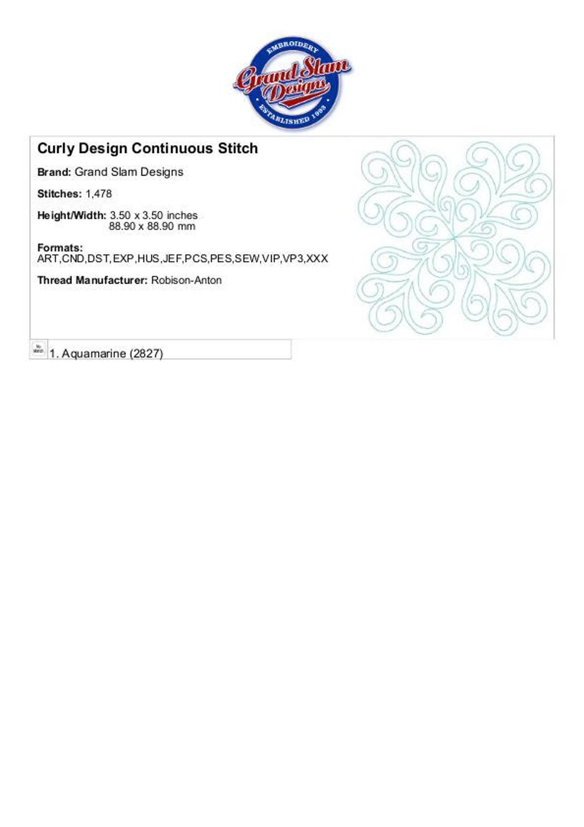 Curly Design Quilt Block machine Embroidery Design - Etsy