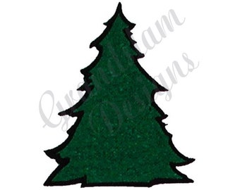 Evergreen Tree Machine Embroidery Design - Etsy