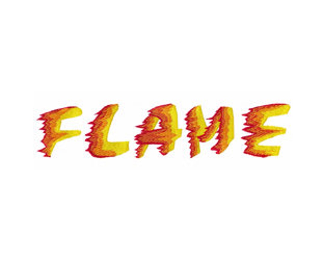 Flame Embroidery Font Set - Sweetheart Machine Embroidery Alphabet Font ...