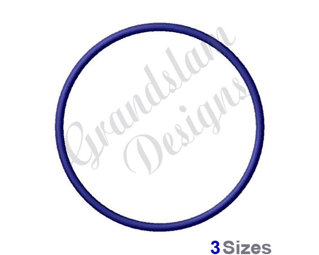 Circle (outline) Machine Embroidery Design, Embroidery Designs, Machine ...