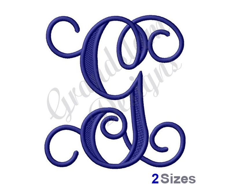 Vining Monogram Letter G - Machine Embroidery Design - Etsy