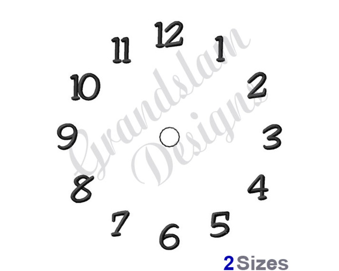 Clock Face - Machine Embroidery Design, Embroidery Designs, Machine ...