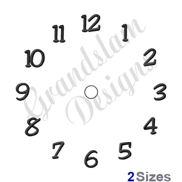 Machine Embroidery Clock Face Designs - Etsy