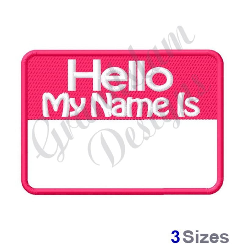 Hello My Name is Nametag - Etsy