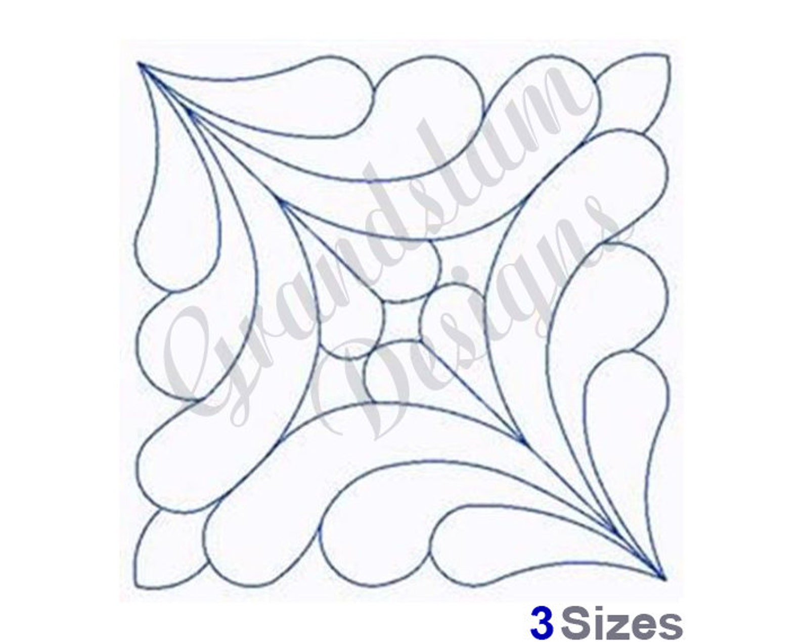 Feather Square Quilt Machine Embroidery Design, Embroidery Designs ...