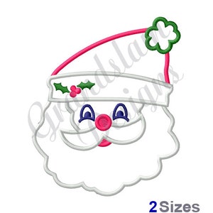 Applique Santa Face Machine Embroidery Design - Etsy
