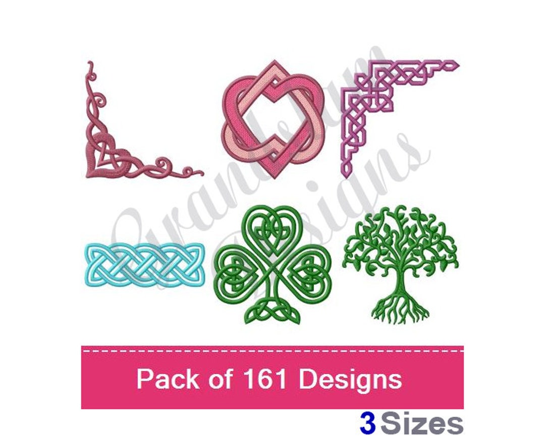 161 Celtic Set- Machine Embroidery Design, Embroidery Designs, Machine ...