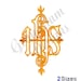 IHS Cross Outline - Machine Embroidery Design - Etsy