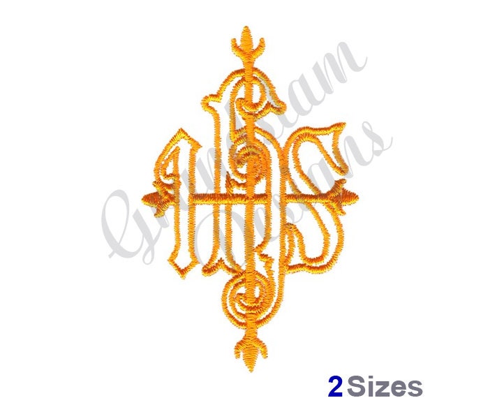 IHS Cross Outline Machine Embroidery Design - Etsy