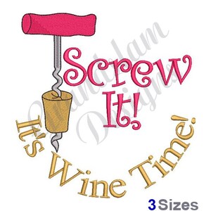 Screw It Corkscrew - Machine Embroidery Design, Embroidery Designs ...