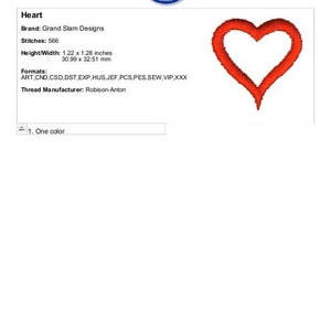 Heart Outline - Machine Embroidery Design, Embroidery Designs, Machine ...