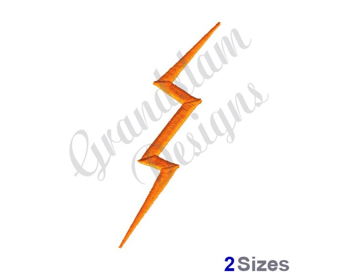 Lightning Bolt - Machine Embroidery Design - Etsy