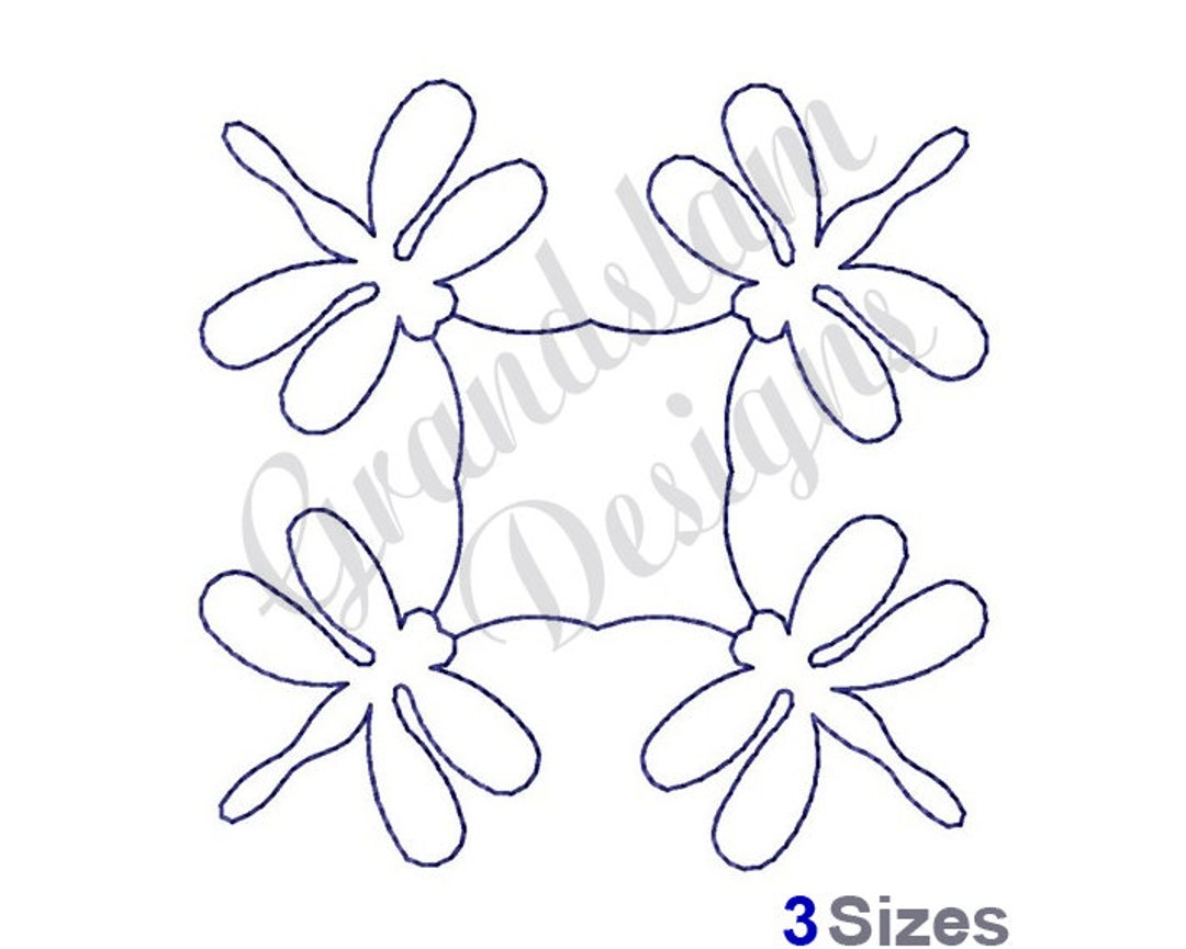 Dragonflies Quilt Block Redwork - Machine Embroidery Design, Embroidery ...