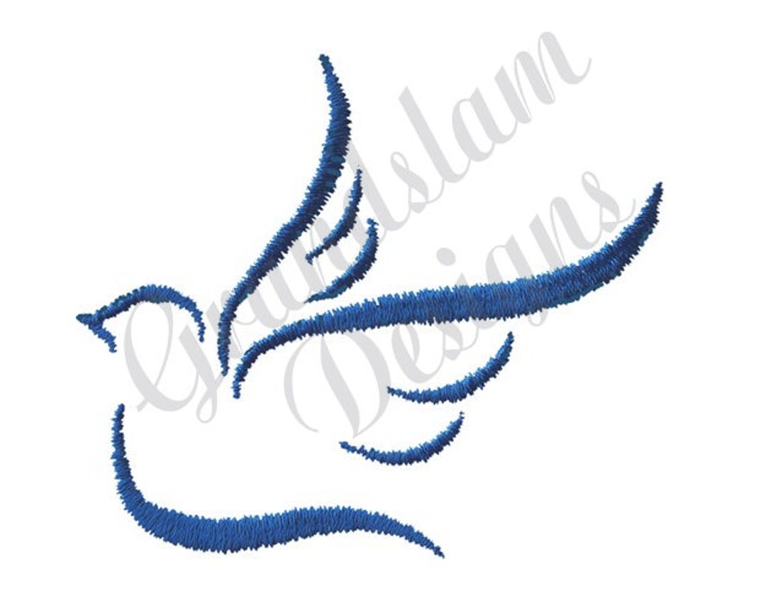 Abstract Dove - Machine Embroidery Design - Etsy