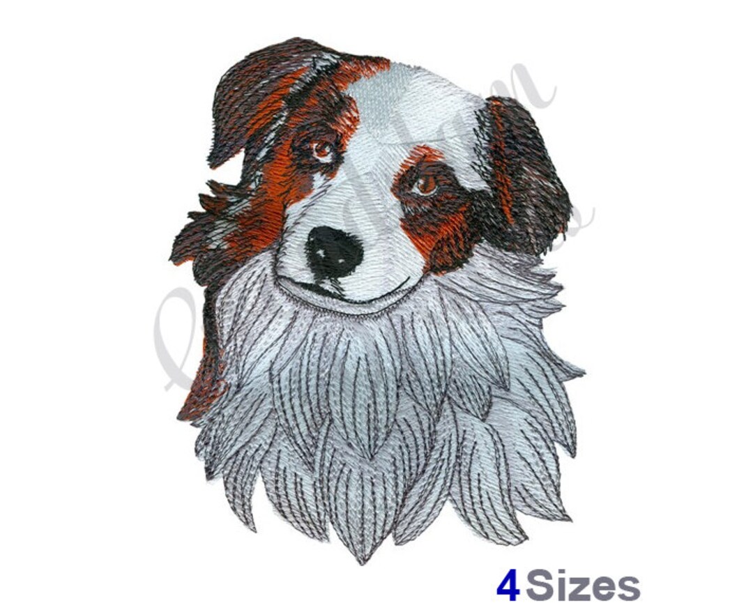 Aussie Dog - Machine Embroidery Design - Etsy