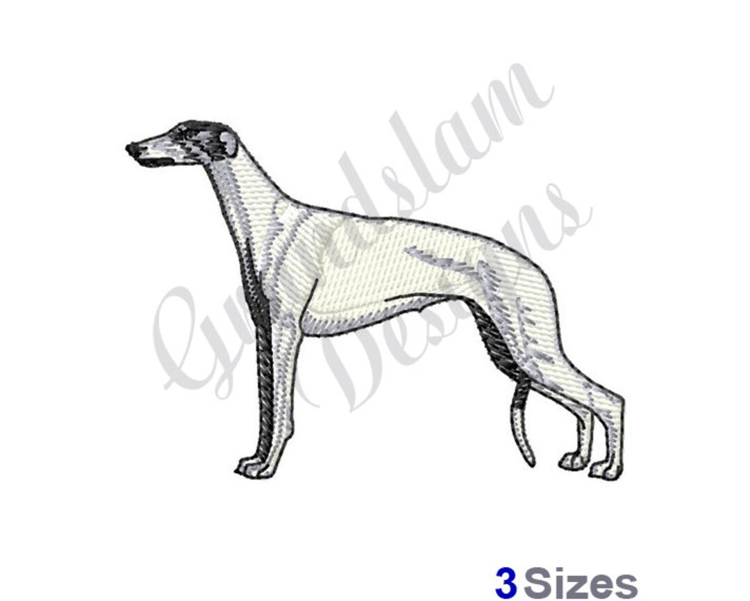 Greyhound Dog - Machine Embroidery Design - Etsy