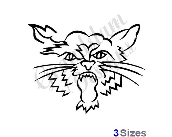 Wildcats Outline Machine Embroidery Design | Etsy