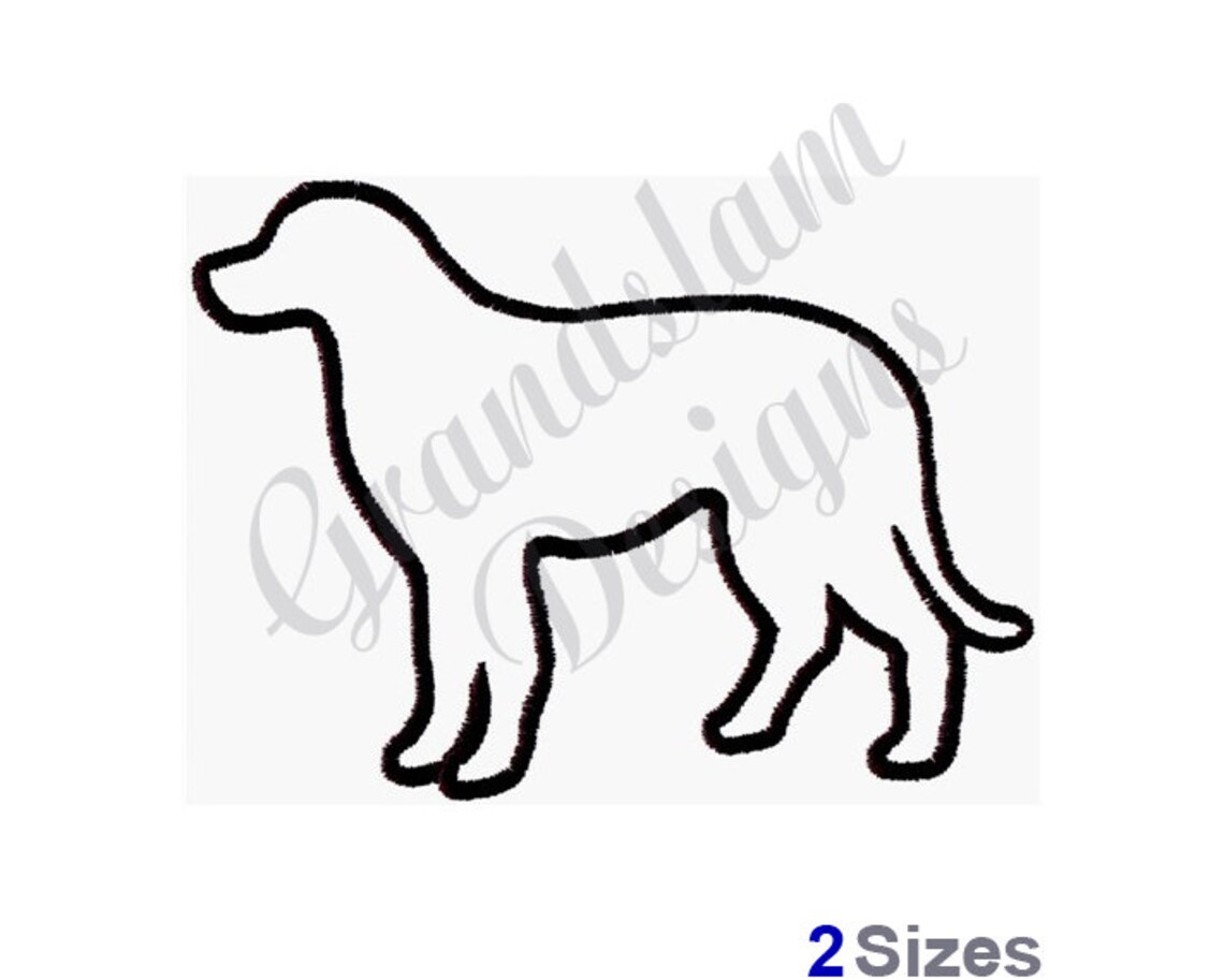 Labrador Dog Outline Machine Embroidery Design - Etsy