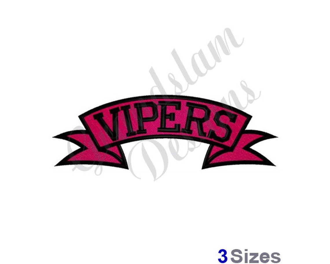 Vipers Banner Machine Embroidery Design Embroidery Designs - Etsy