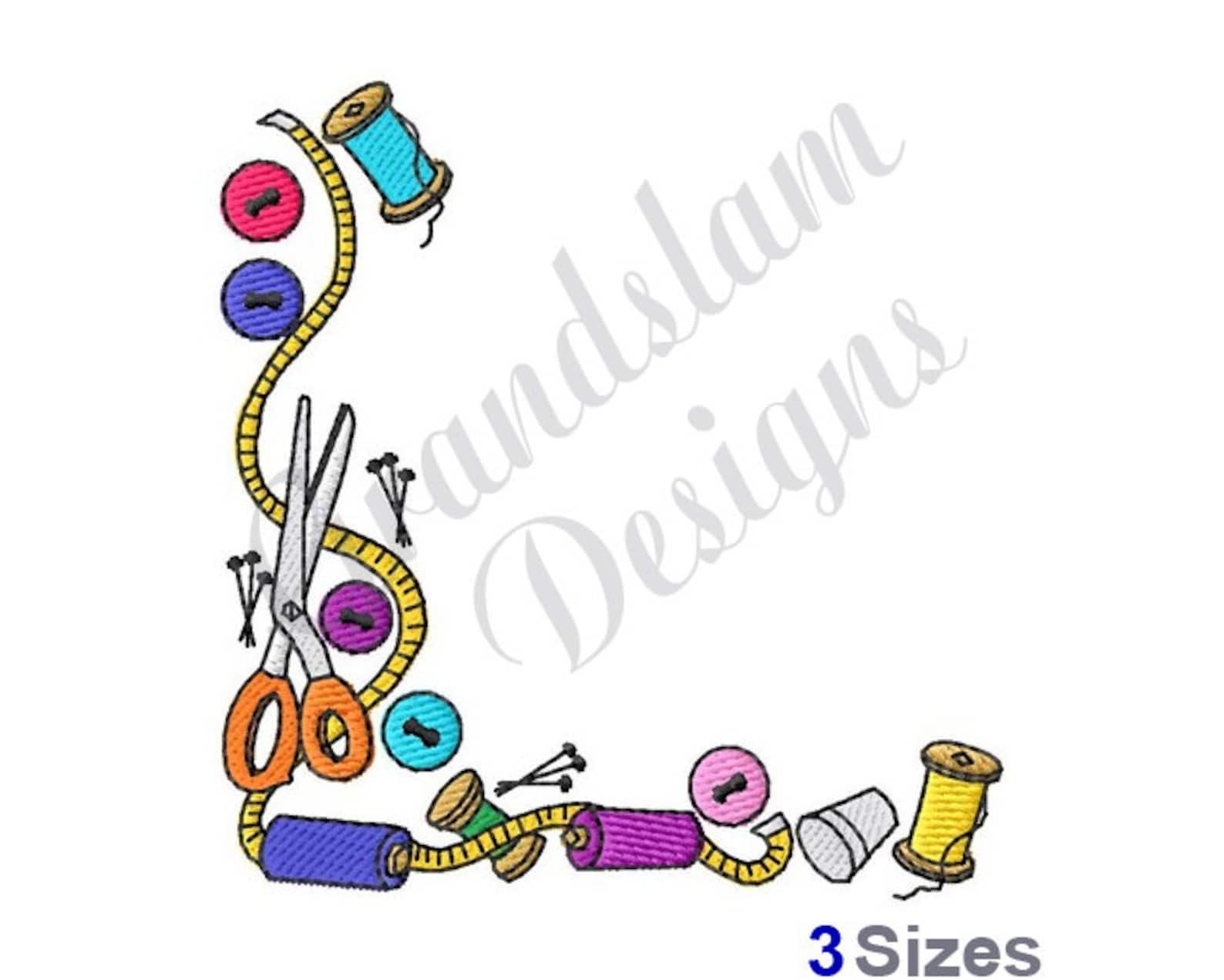 Sewing Border - Machine Embroidery Design, Embroidery Designs, Machine ...