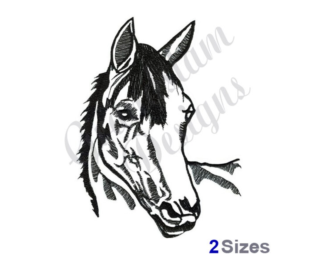 Horse Head - Machine Embroidery Design, Embroidery Designs, Machine ...