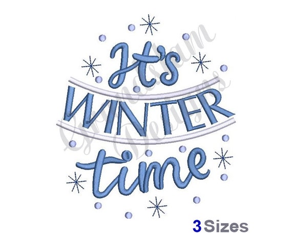 Winter Time Machine Embroidery Design | Etsy