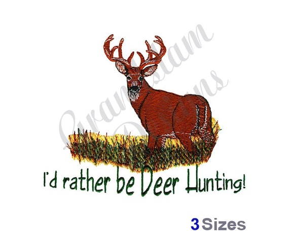 Deer Hunting Machine Embroidery Design | Etsy