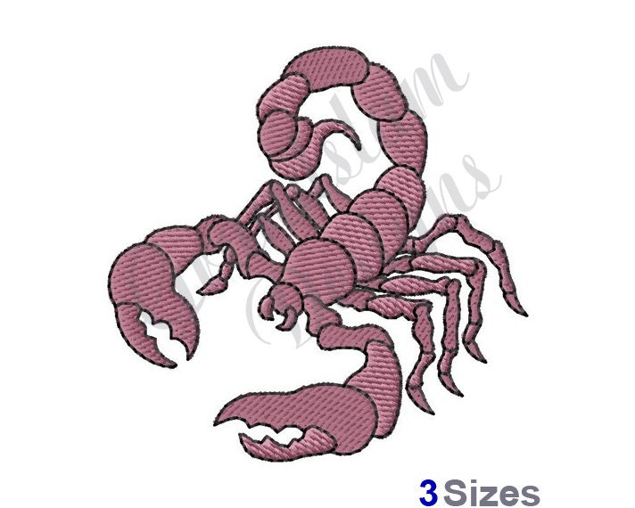 Scorpion Machine Embroidery Design | Etsy