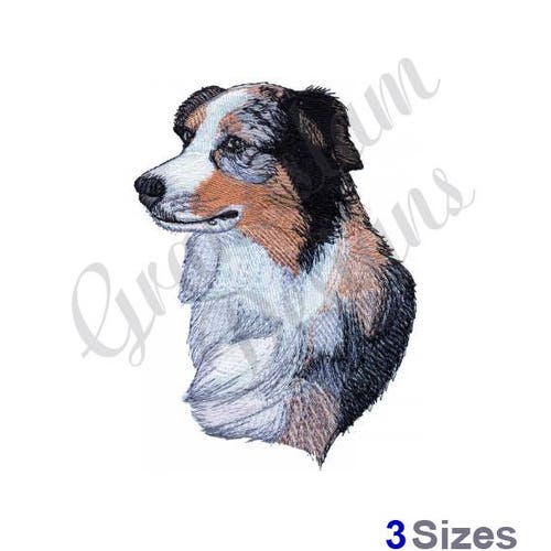 Australian Shepherd Silhouette Machine Embroidery Design - Etsy