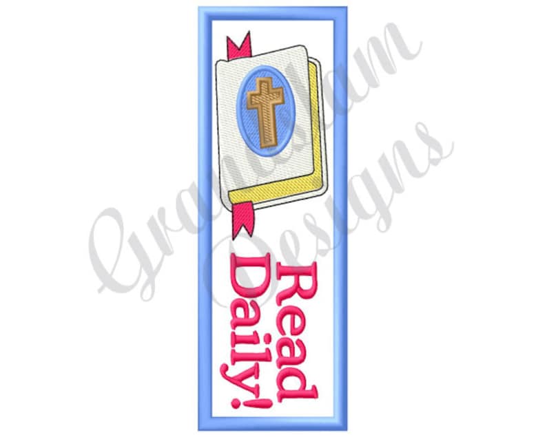 Bible Bookmark Machine Embroidery Design | Etsy