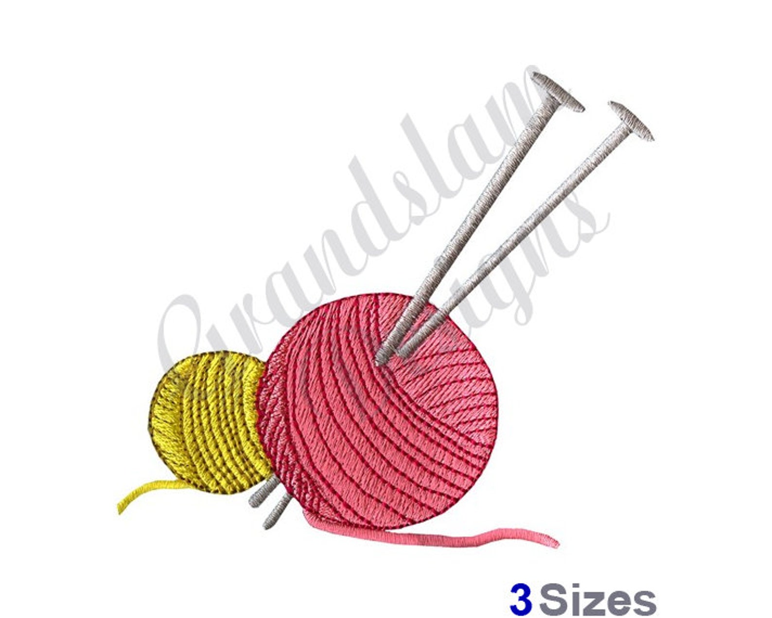 Needles & Yarn - Machine Embroidery Design - Etsy