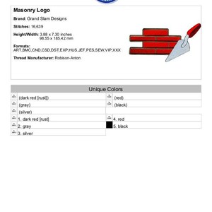 Masonry Bricks - Machine Embroidery Design, Embroidery Designs, Machine ...